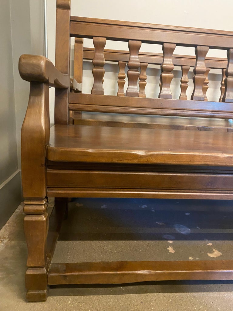 Pair of Walnut Benches, Sold Separately, Florence, IT, 1840's For Sale at 1stDibs