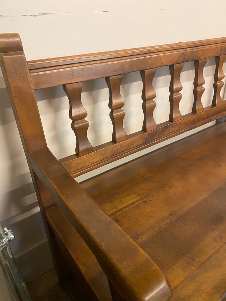 Pair of Walnut Benches, Sold Separately, Florence, IT, 1840's For Sale at 1stDibs