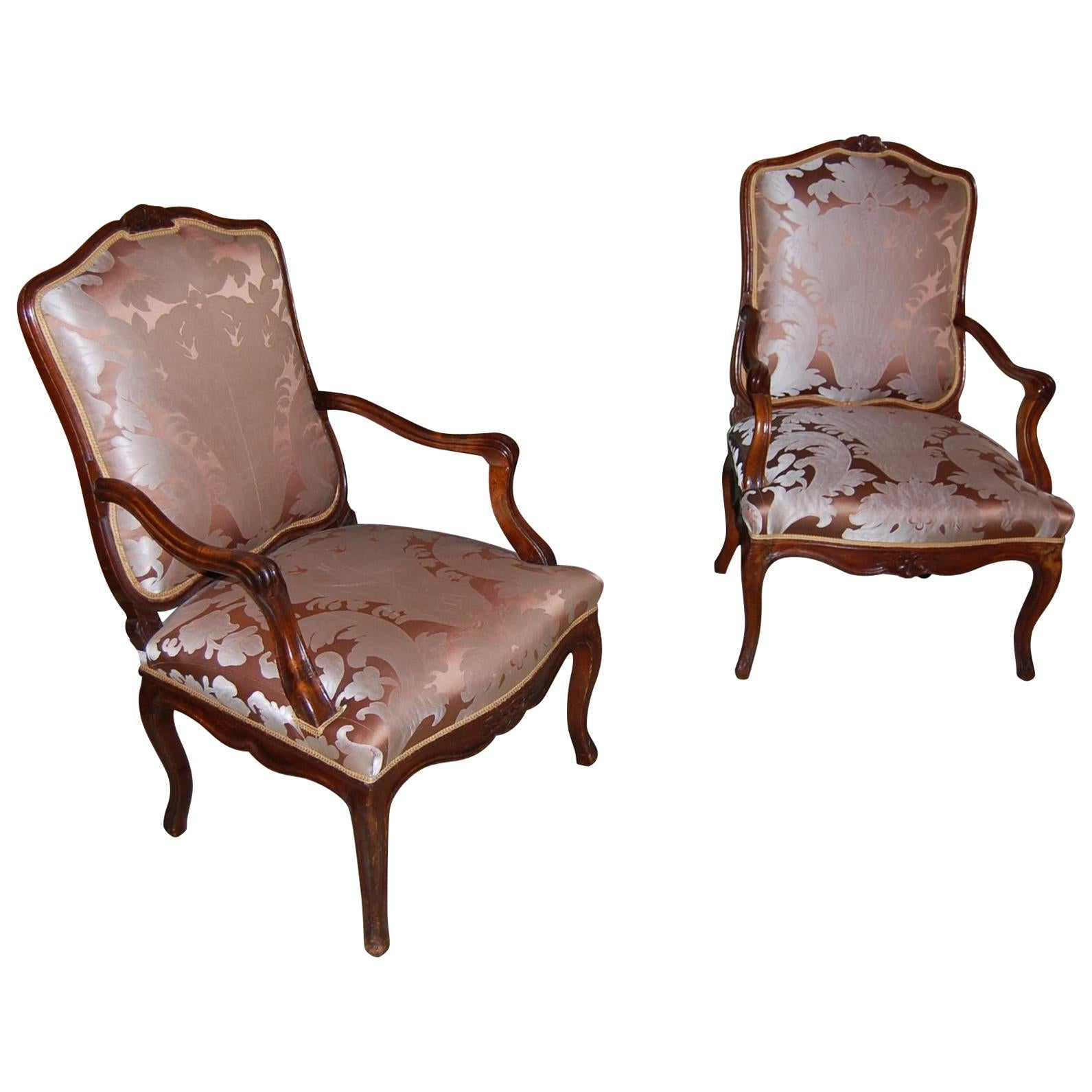 Louis XVI Carved Wood Fauteuil in Green Painted Finish, circa 1800 at ...