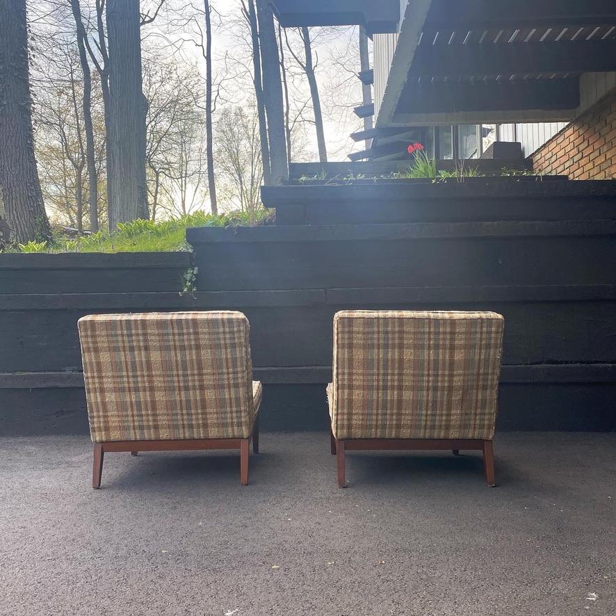 Pair of Walnut Lounge Chairs by Florence Knoll for Knoll Associates ...