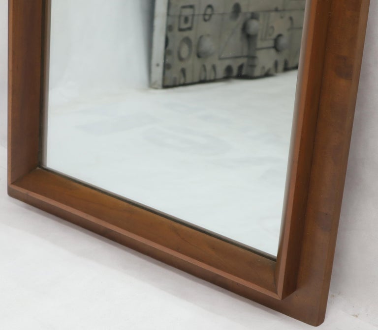 Pair of Walnut Rectangular Frames Dome Shape Mirrors at 1stDibs ...