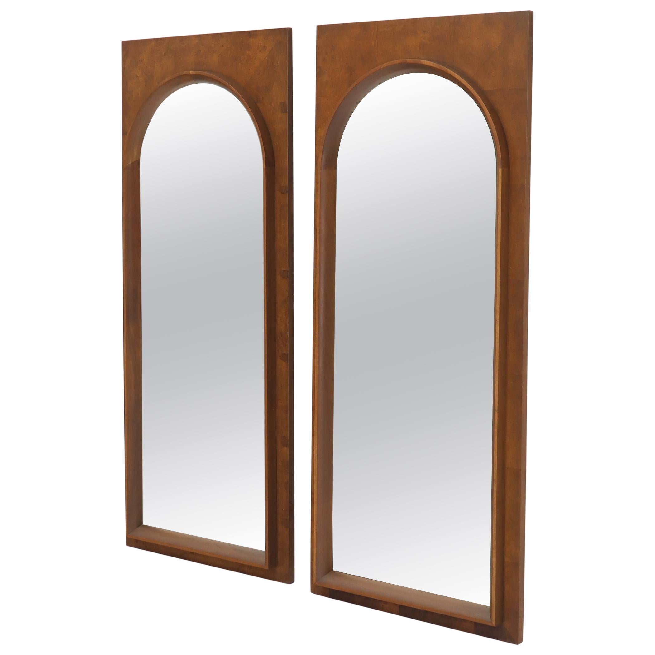 Pair of Modernism Mirrors Round and Rectangular Shape 3D Effect For ...