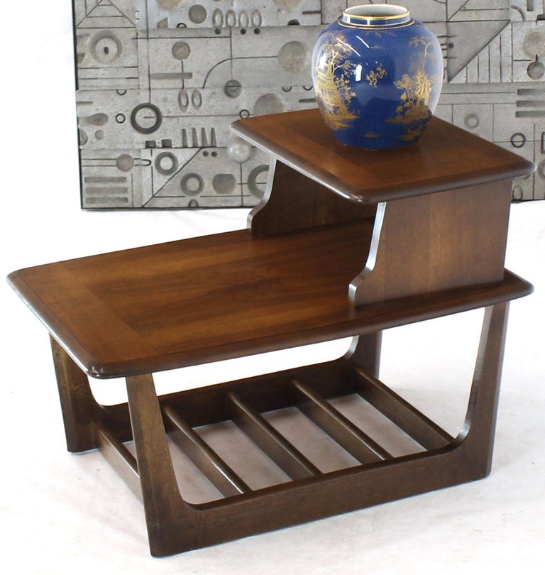 Pair of Walnut Step End Side Step Tables at 1stDibs | step tables for sale