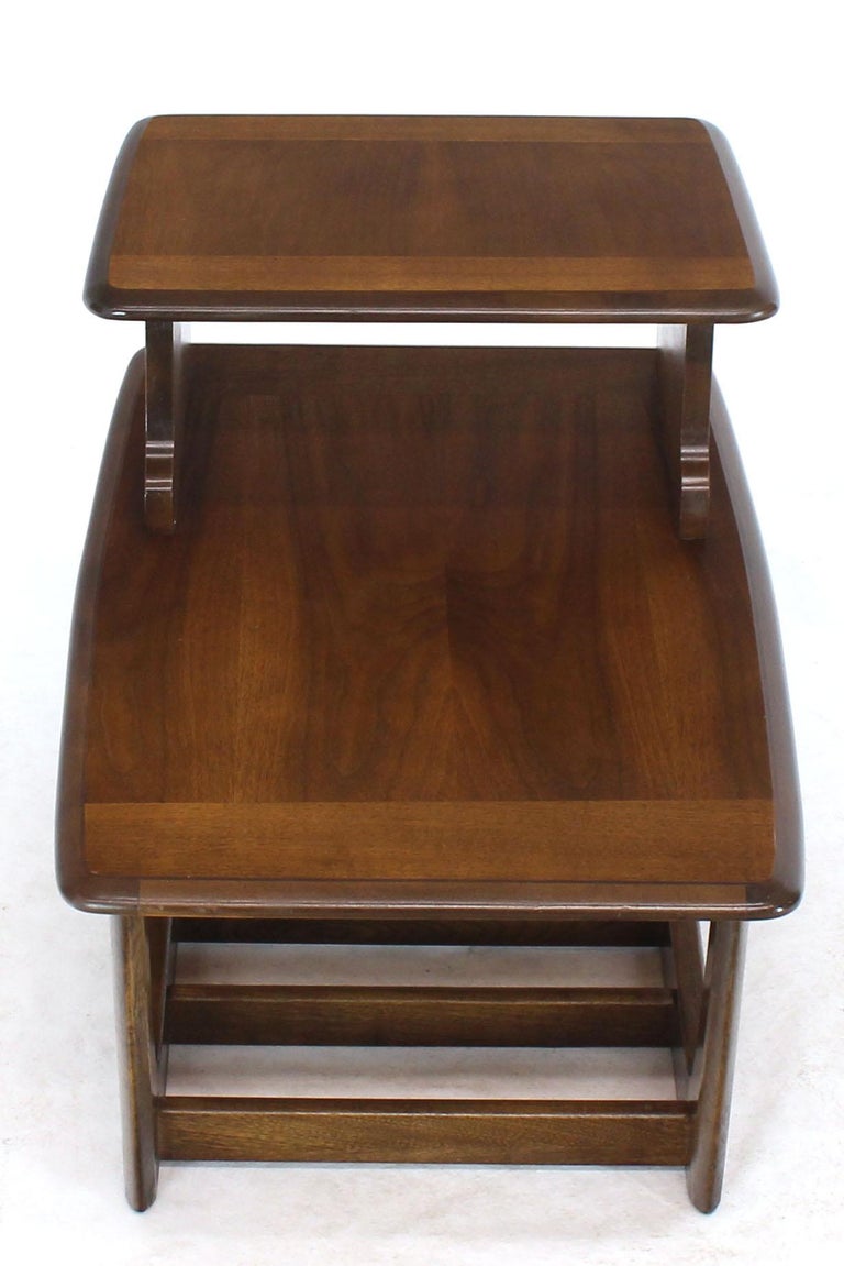 Pair of Walnut Step End Side Step Tables at 1stDibs | step tables for sale