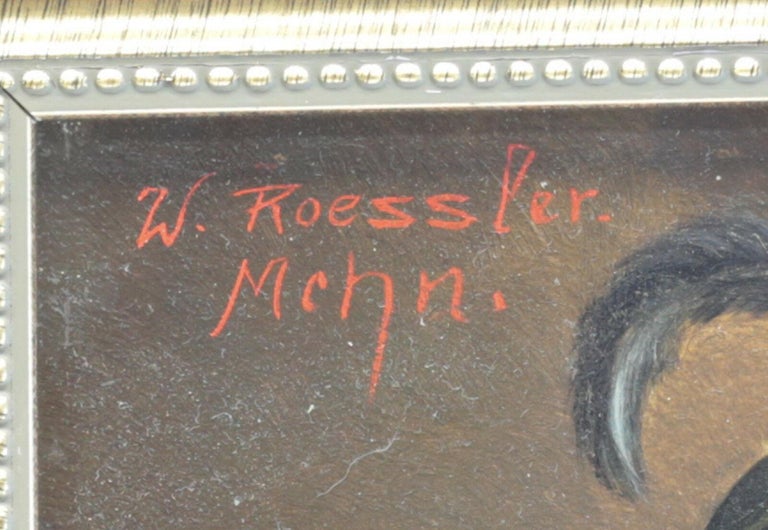 Pair of Walter Roessler Oil on Board Portrait Paintings, Elder Men For ...