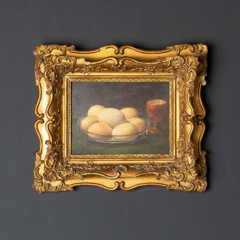 Pair of Welsh Egg Still Life Oils by George Frederick Harris, Early ...