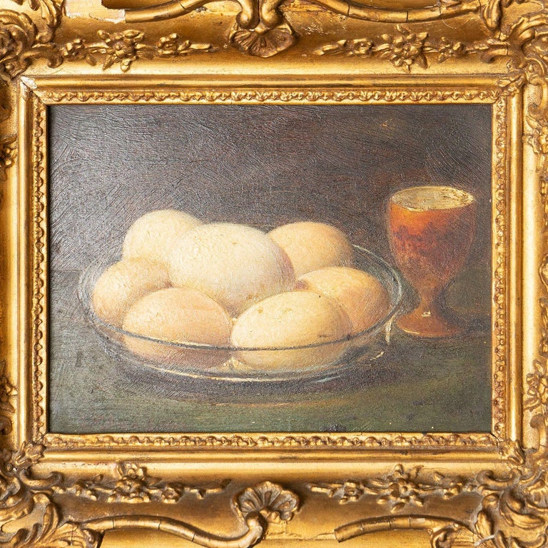 Pair of Welsh Egg Still Life Oils by George Frederick Harris, Early ...