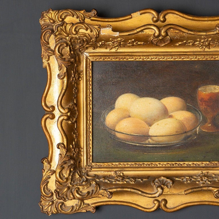 Pair of Welsh Egg Still Life Oils by George Frederick Harris, Early ...