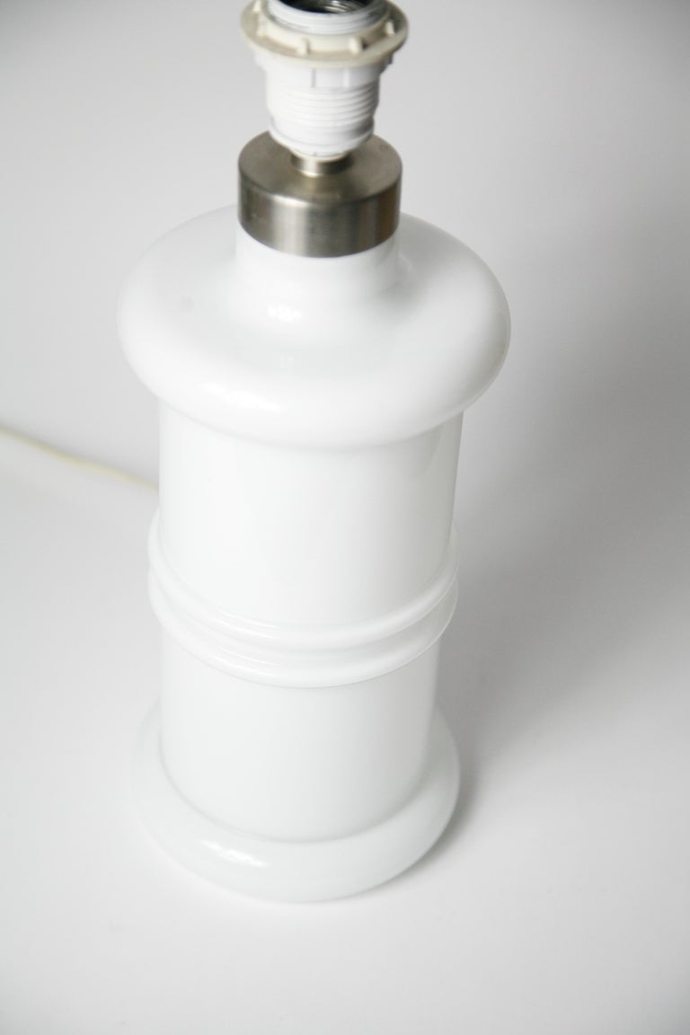 Pair of White Danish Opaline Glass Holmegaard Lamps, 1980 For Sale at ...