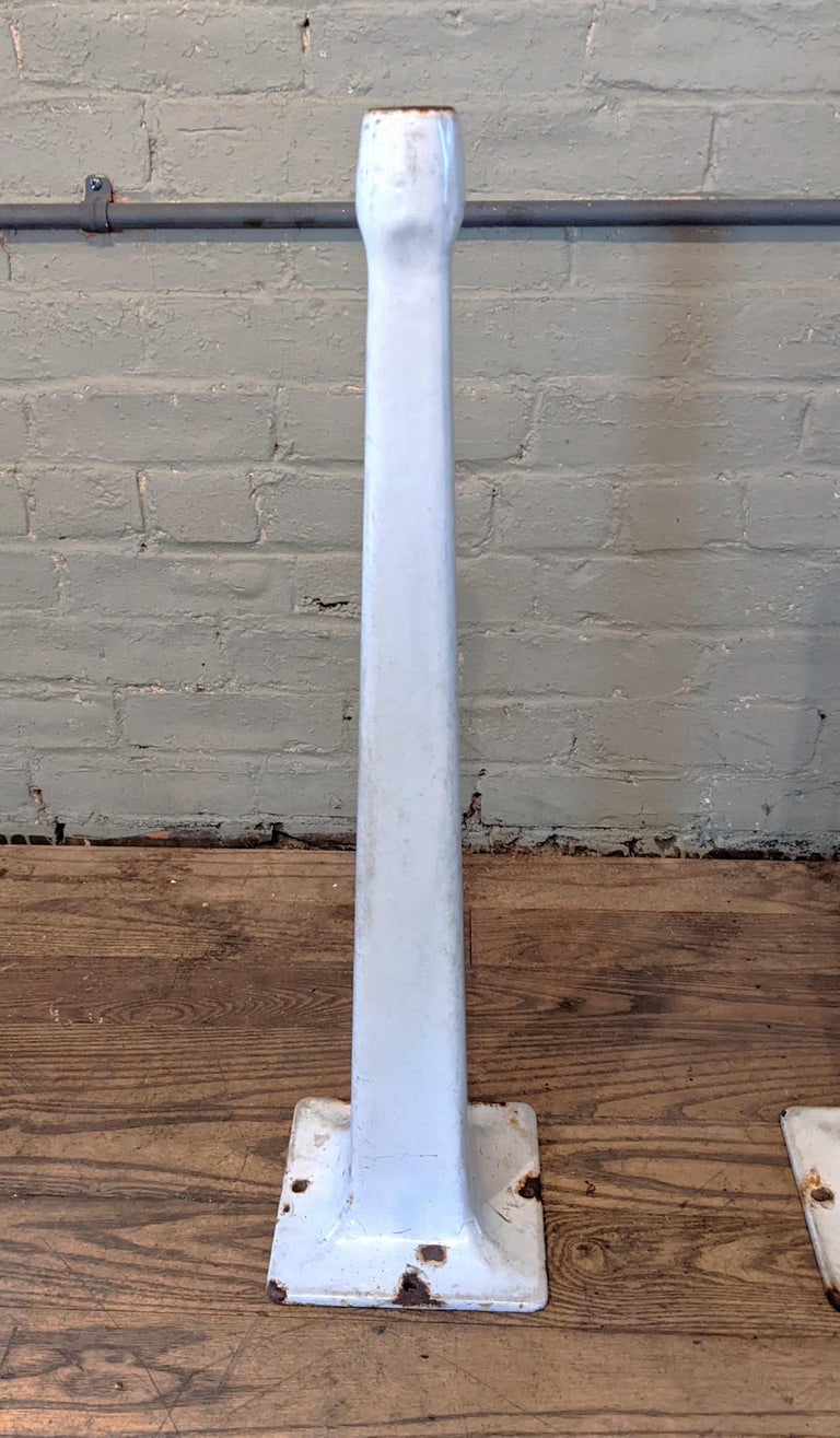 Pair of White Diner Counter Stools For Sale at 1stDibs