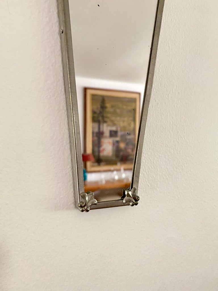 Pair Of White Metal Art Deco / Classical Mirrors From Svenskt Tenn For ...