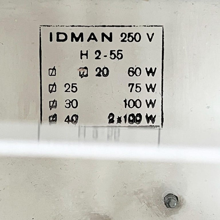 Pair of White Metal Ceiling Lamps Model H2-55 by Idman, 1960s For Sale ...