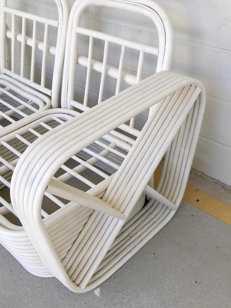 Pair of White Rattan Sofa Frames by Paul Frankl For Sale at 1stDibs