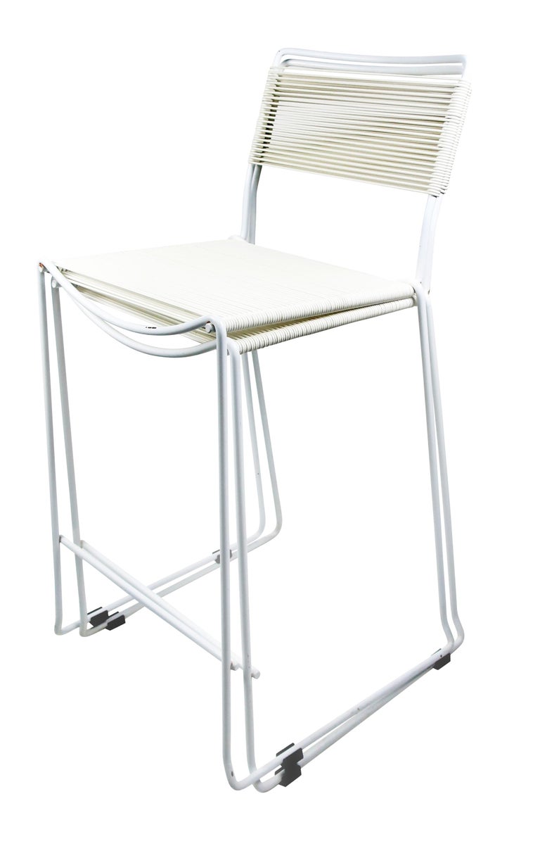 Pair of White 'Spaghetti' Bar Stools at 1stDibs