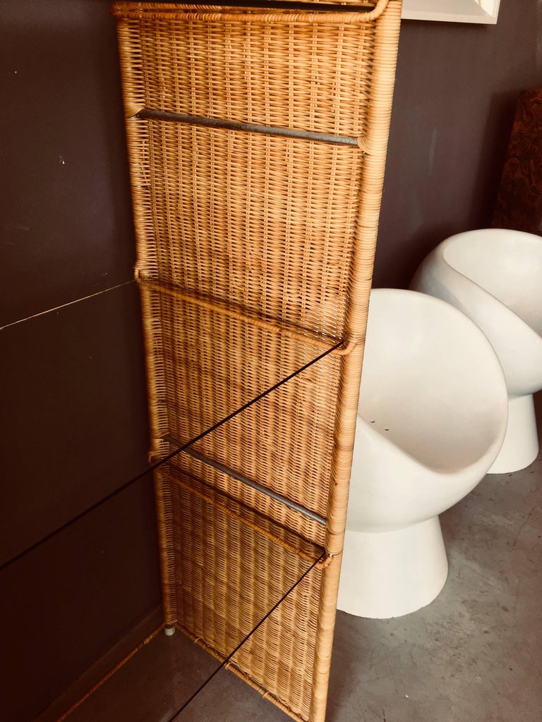 Pair of Wicker Bookshelves by Danny Ho Fong for Tropi-Cal at 1stDibs