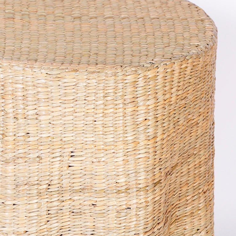 Pair of Wicker Drapery Ghost Tables or Stands from the FS Flores ...