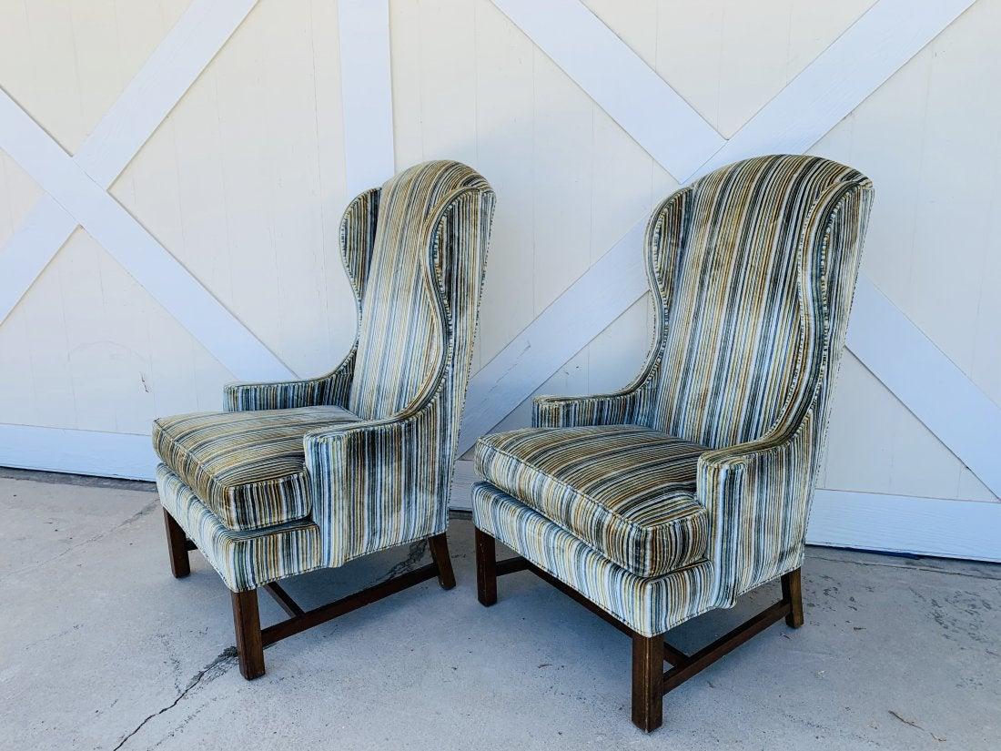 Pair of Wingback Chairs by Gabberto-Harden Furniture For Sale at 1stDibs