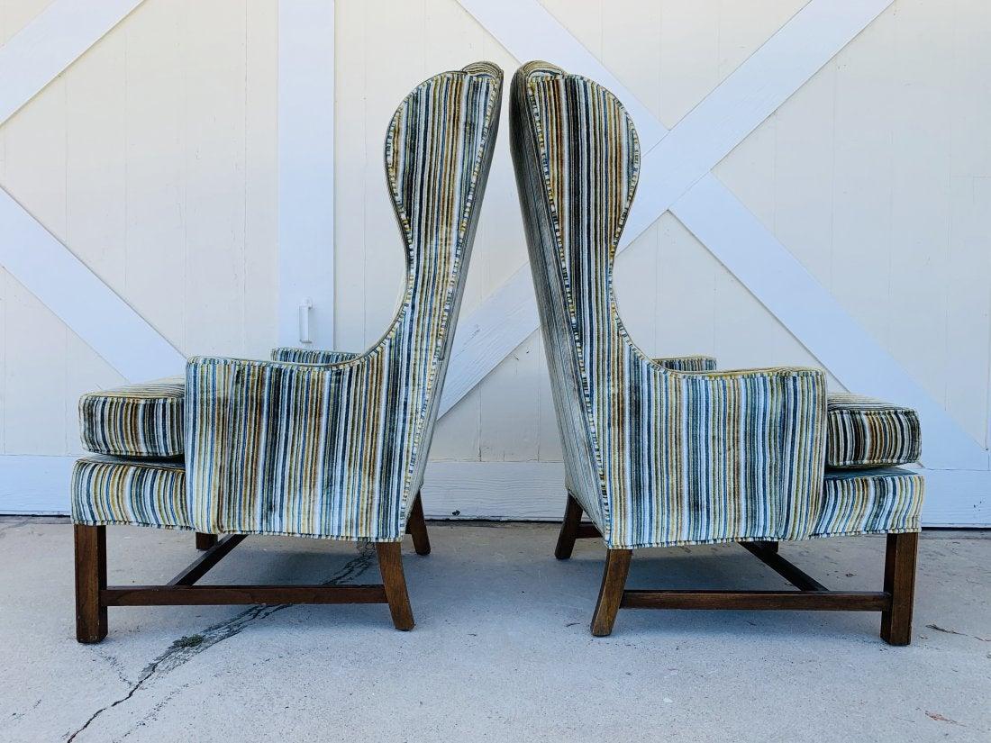 Pair of Wingback Chairs by Gabberto-Harden Furniture For Sale at 1stDibs