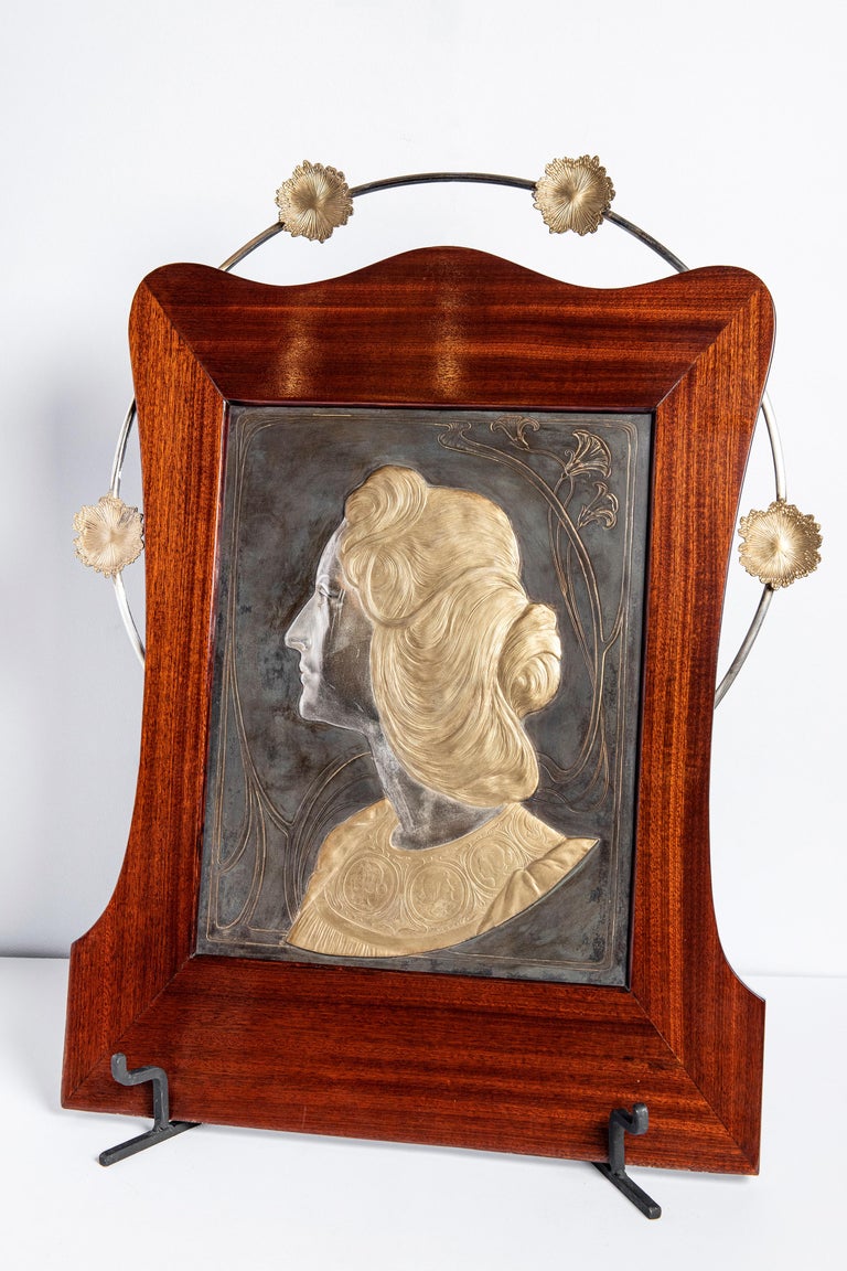 Pair of W.M.F. Plaques Signed Albert Mayer, Art Nouveau Period, Germany ...