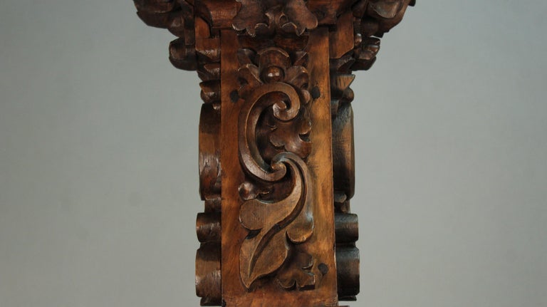 Pair of Wonderful Carved Wood Victorian Newell Post For Sale at 1stDibs ...
