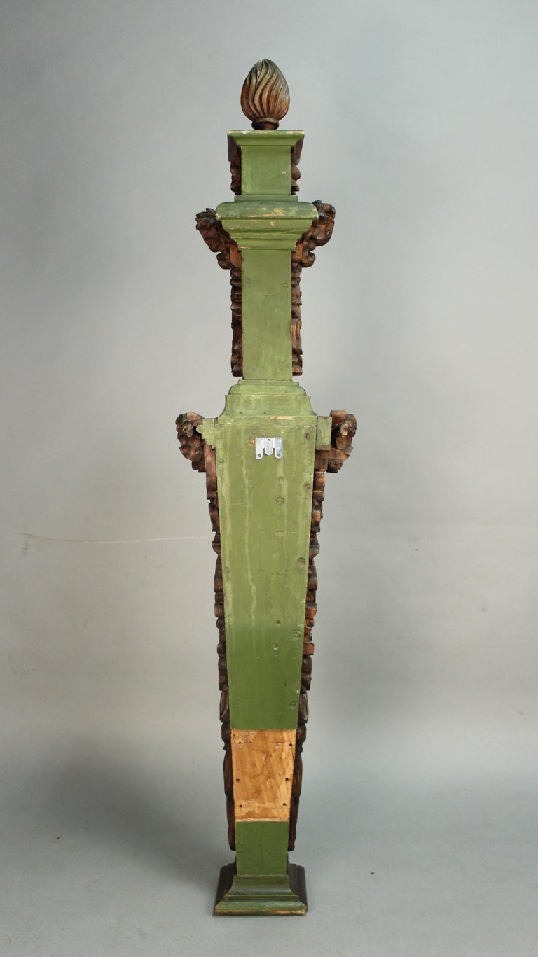 Pair of Wonderful Carved Wood Victorian Newell Post For Sale at 1stDibs ...