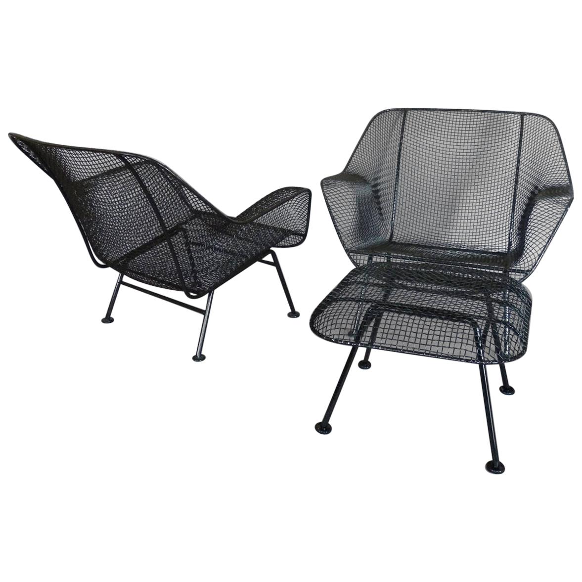 Woodard Sculptura Wire Mesh Lounge Chairs at 1stDibs