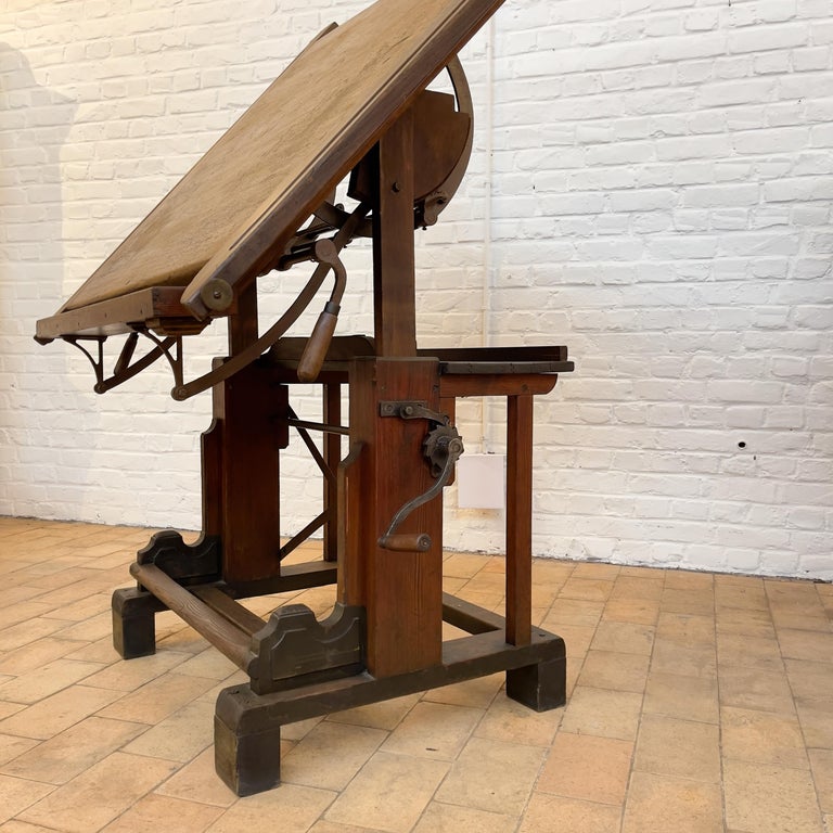 Pair of Wooden French Drafting Table, circa 1900 at 1stDibs
