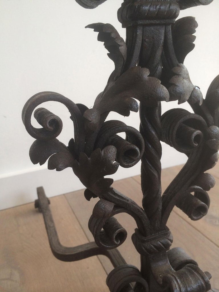 Pair of Wrought Iron Andirons, Very Fine Work, French, 19th Century For ...