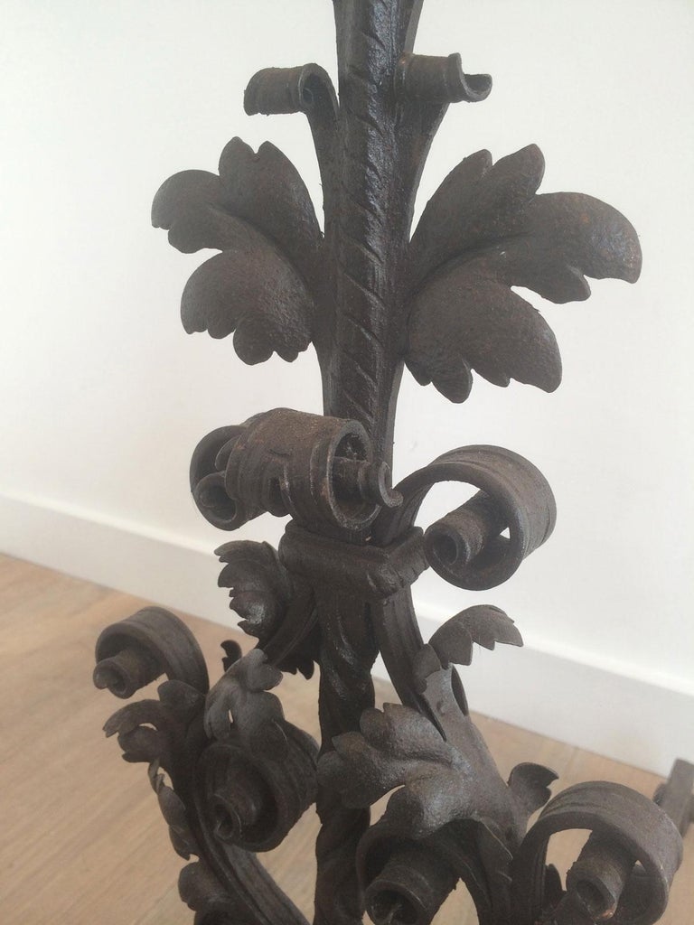 Pair of Wrought Iron Andirons, Very Fine Work, French, 19th Century For ...