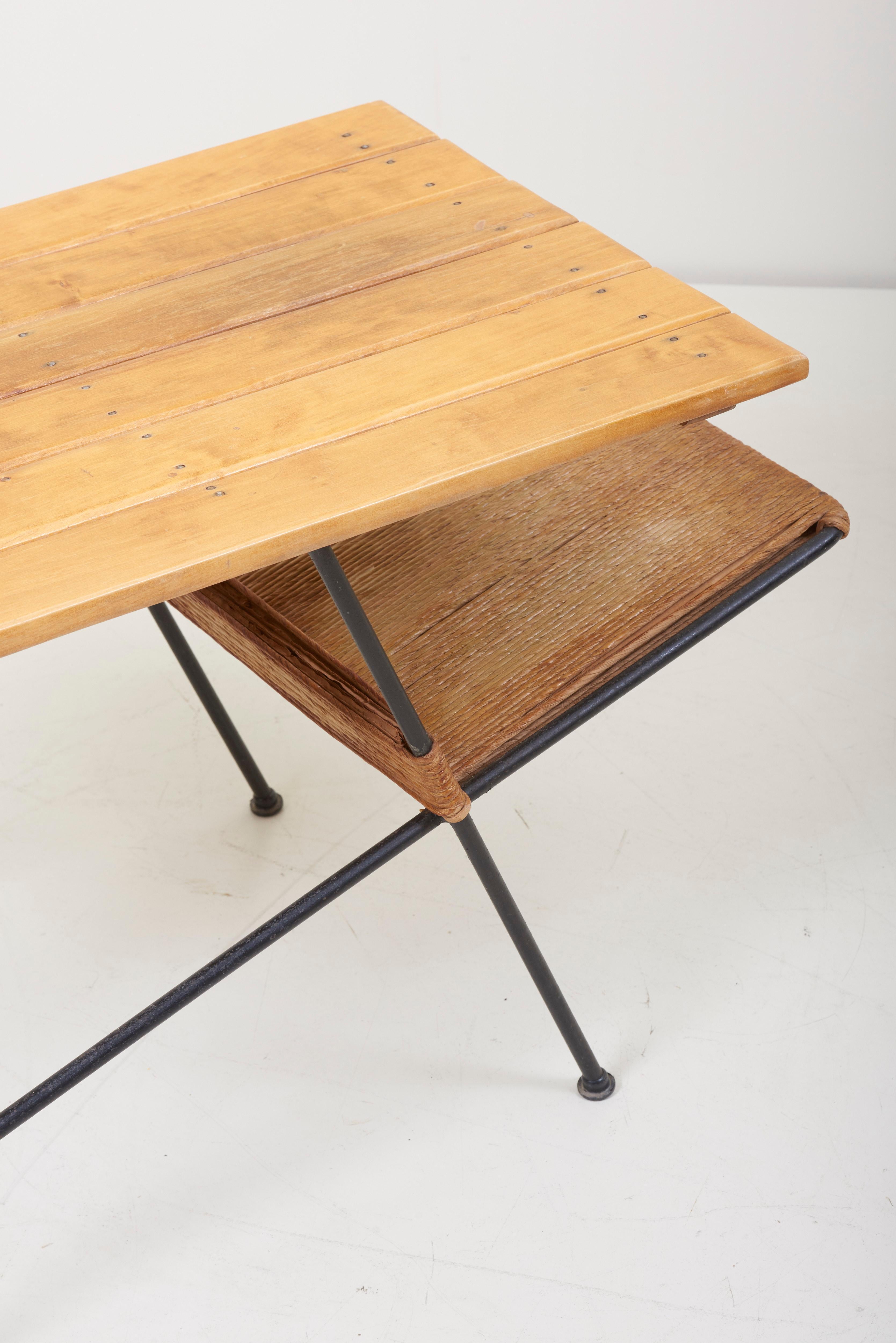 Pair of Wrought Iron Arthur Umanoff Side or Bed Tables for Raymor at ...