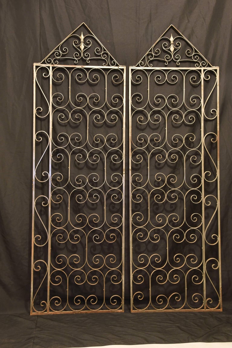 Pair of Wrought Iron C-Scrolled and S-Scrolled Gates at 1stDibs
