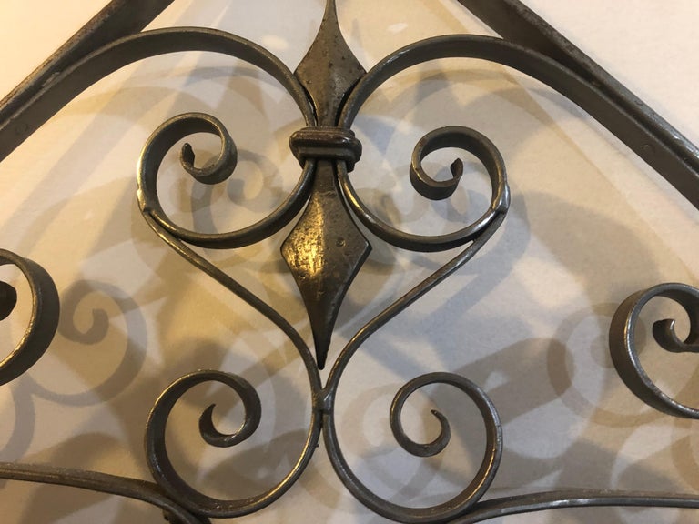 Pair of Wrought Iron C-Scrolled and S-Scrolled Gates at 1stDibs