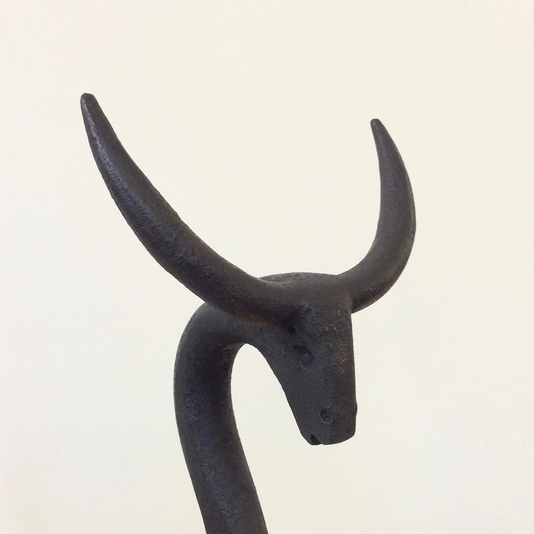 Pair of Wrought Irons Andirons ,circa 1950, France. For Sale at 1stDibs