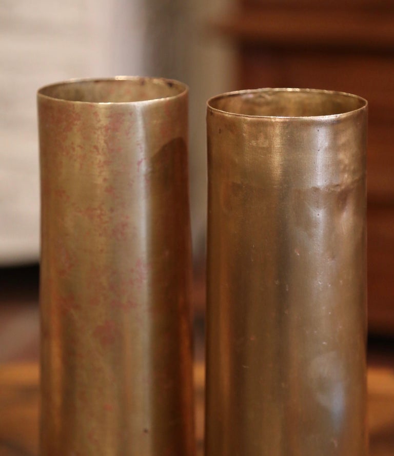 Pair of WW1 British Brass Artillery Shells Dated 1915 at 1stDibs