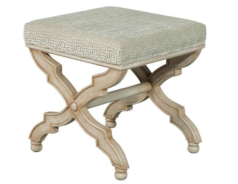 Pair of X Base French Country Style Stool Benches at 1stDibs