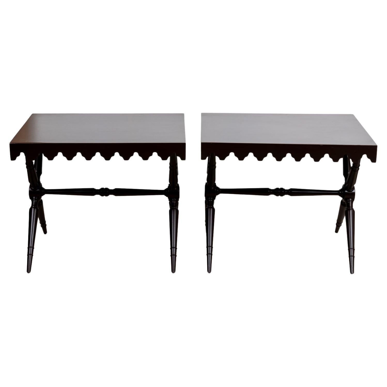 Scalloped Side Table For Sale at 1stDibs
