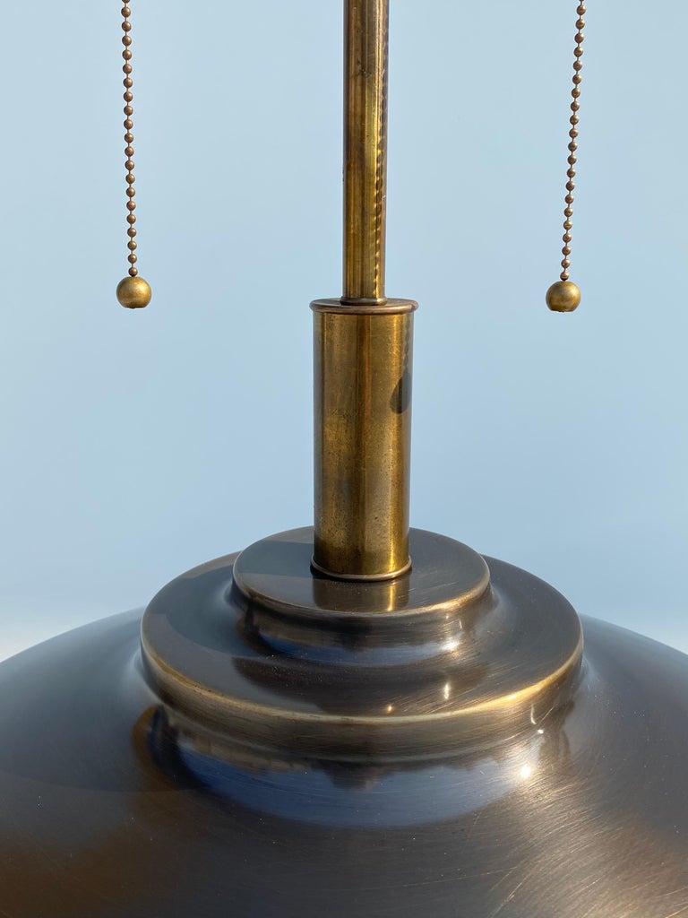 Pair of Extra Large Lamps in Antique Brass at 1stDibs