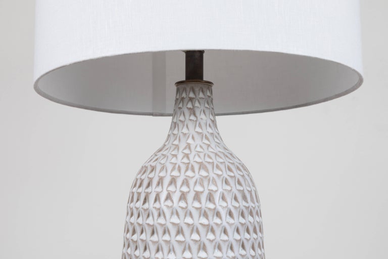 Pair of XXL White Carved Bottle Lamps by Victoria Morris for Lawson ...