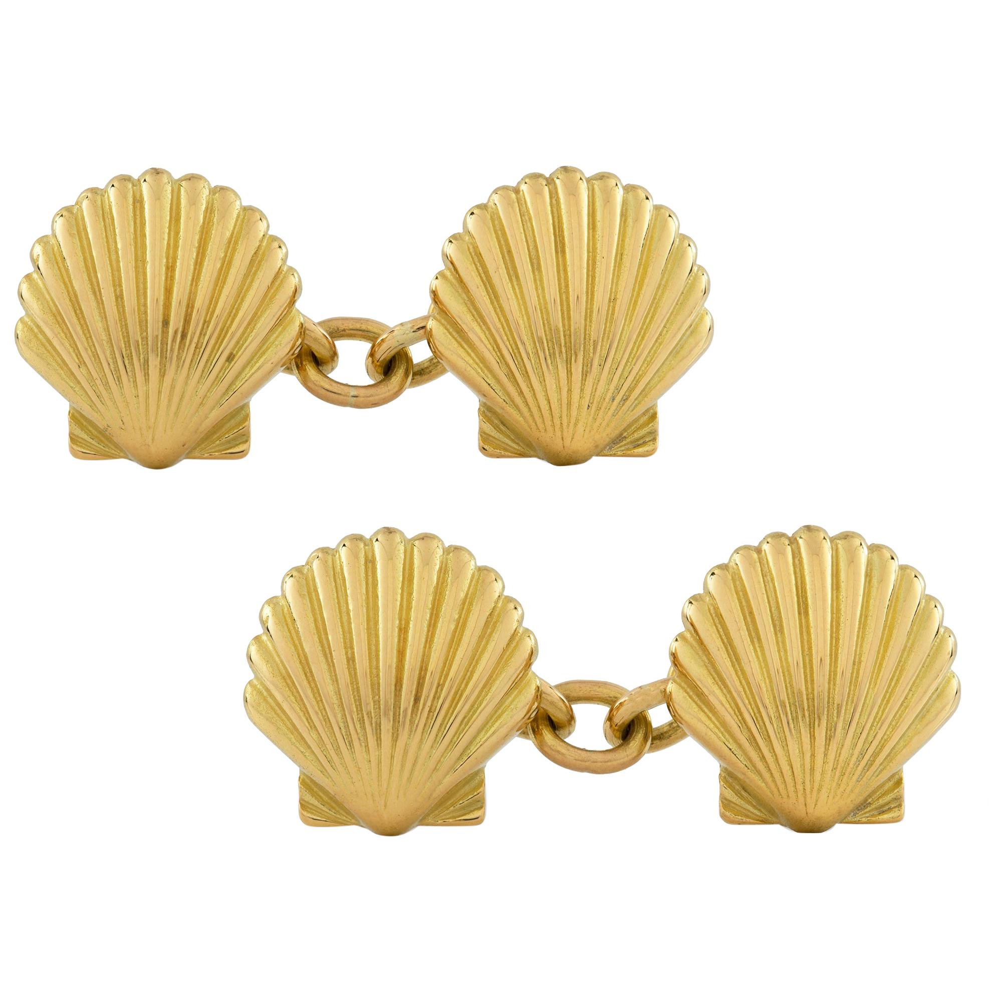 Fine Pair of Art Nouveau Yellow Gold Cufflinks at 1stDibs