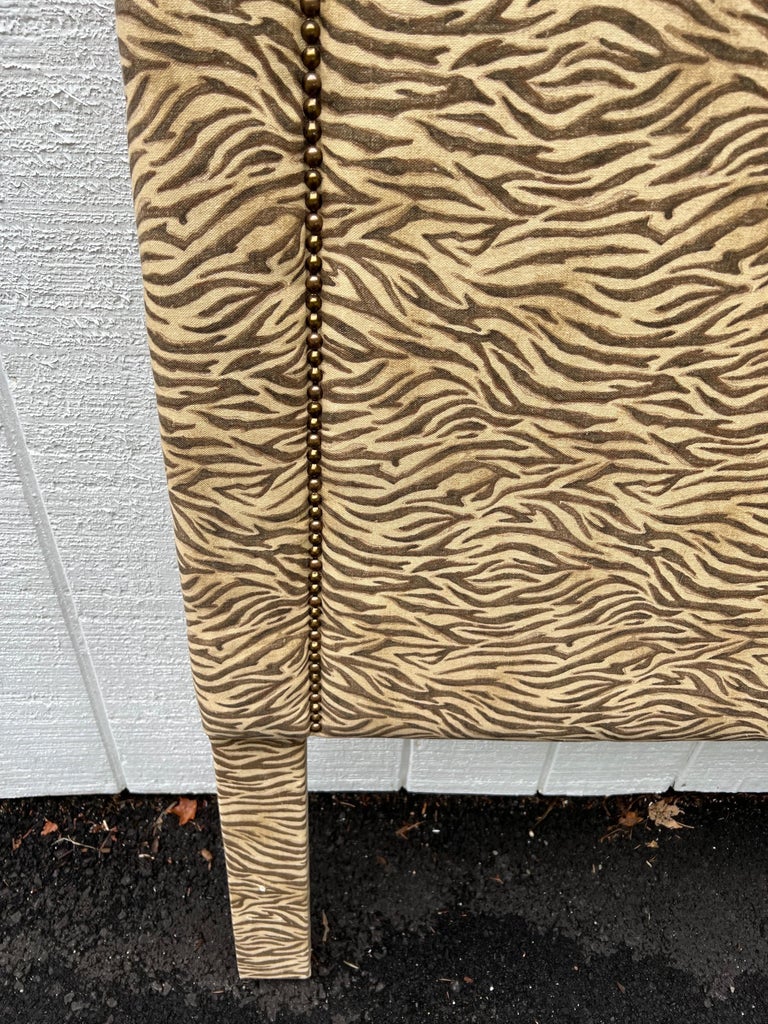Pair of Zebra Print Twin Headboards For Sale at 1stDibs