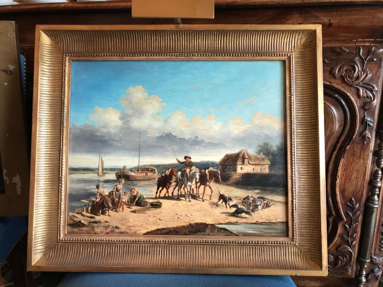 Oil Paintings by Philippe Budelot French, 1770-1829 Old Master Landscapes, Pair For Sale at 1stDibs