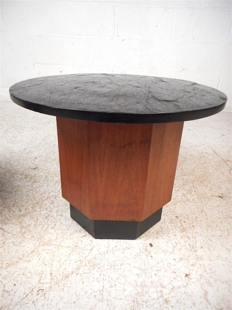 Pair of Petite Midcentury Slate Top Tables after Fred Kemp For Sale at ...