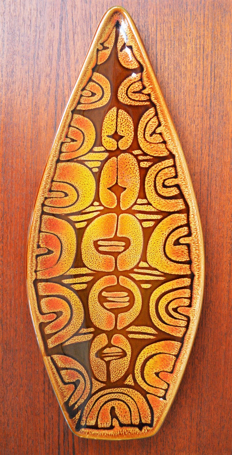 Pair of Poole Pottery English Sword Blade Shaped Aegean Dishes ...