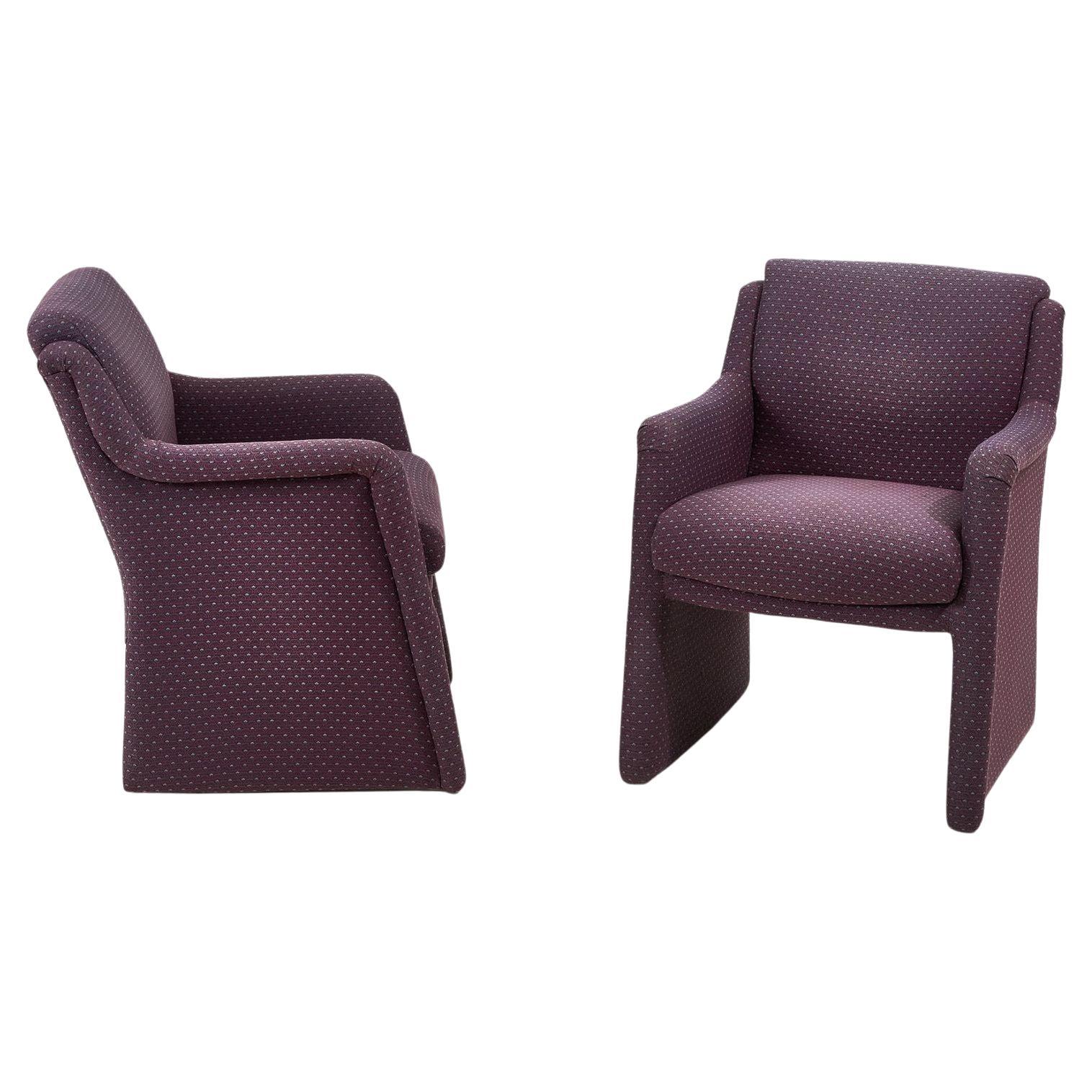 Leather and Walnut Open Arm Chair at 1stDibs