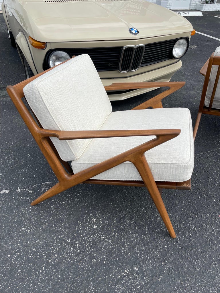 Pair Poul Jensen for Selig Z Chairs Danish Mid-Century Modern For Sale ...