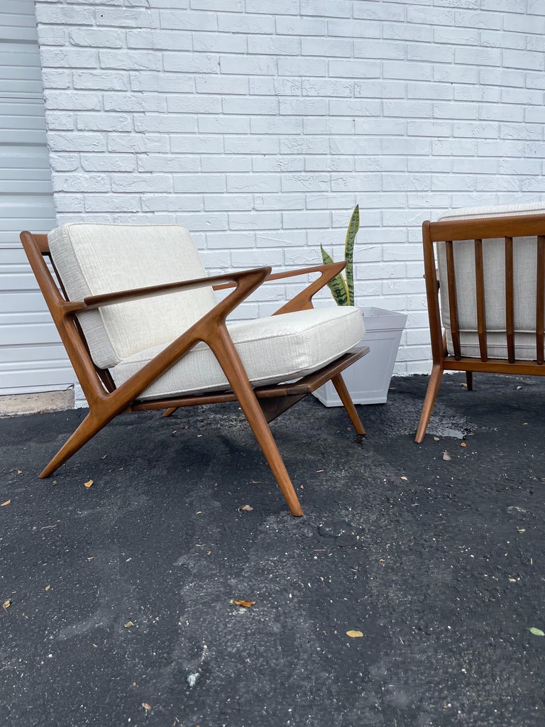 Pair Poul Jensen for Selig Z Chairs Danish Mid-Century Modern For Sale ...
