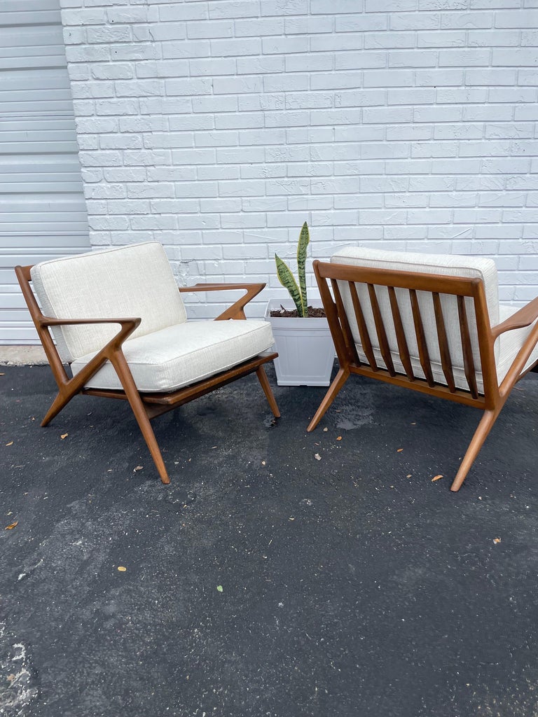 Pair Poul Jensen for Selig Z Chairs Danish Mid-Century Modern For Sale ...