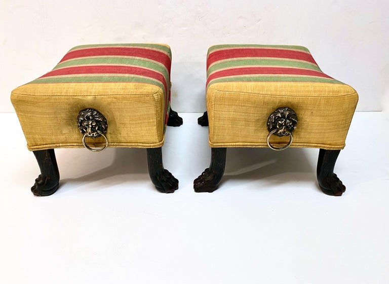 Pair of Regency Foot Stools For Sale at 1stDibs