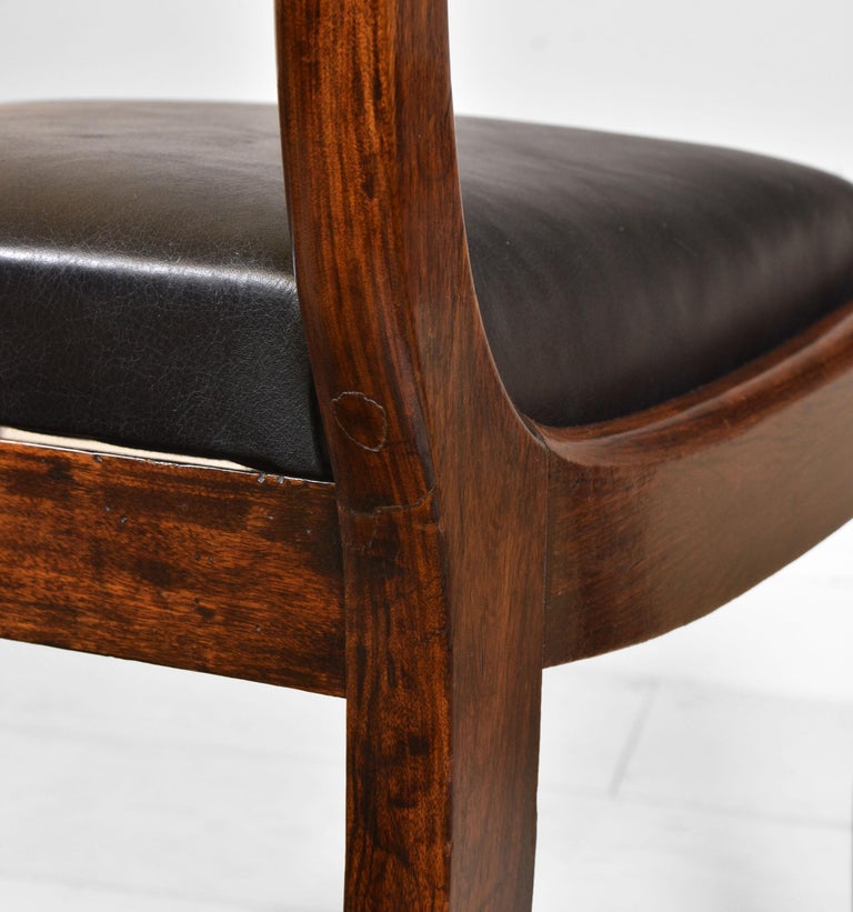 Pair Regency Simulated Rosewood and Leather Trafalgar Chairs, Circa ...