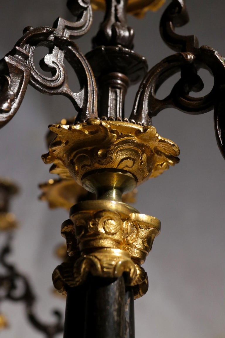 Pair of Richly Decorated 19th Century Patinated Gilt Candelabra For ...